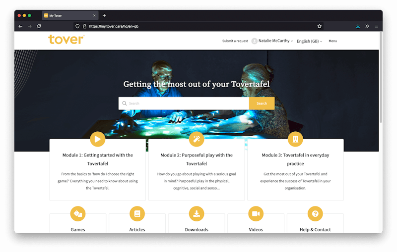 My Tover: Online learning environment for Tovertafel users | Tover
